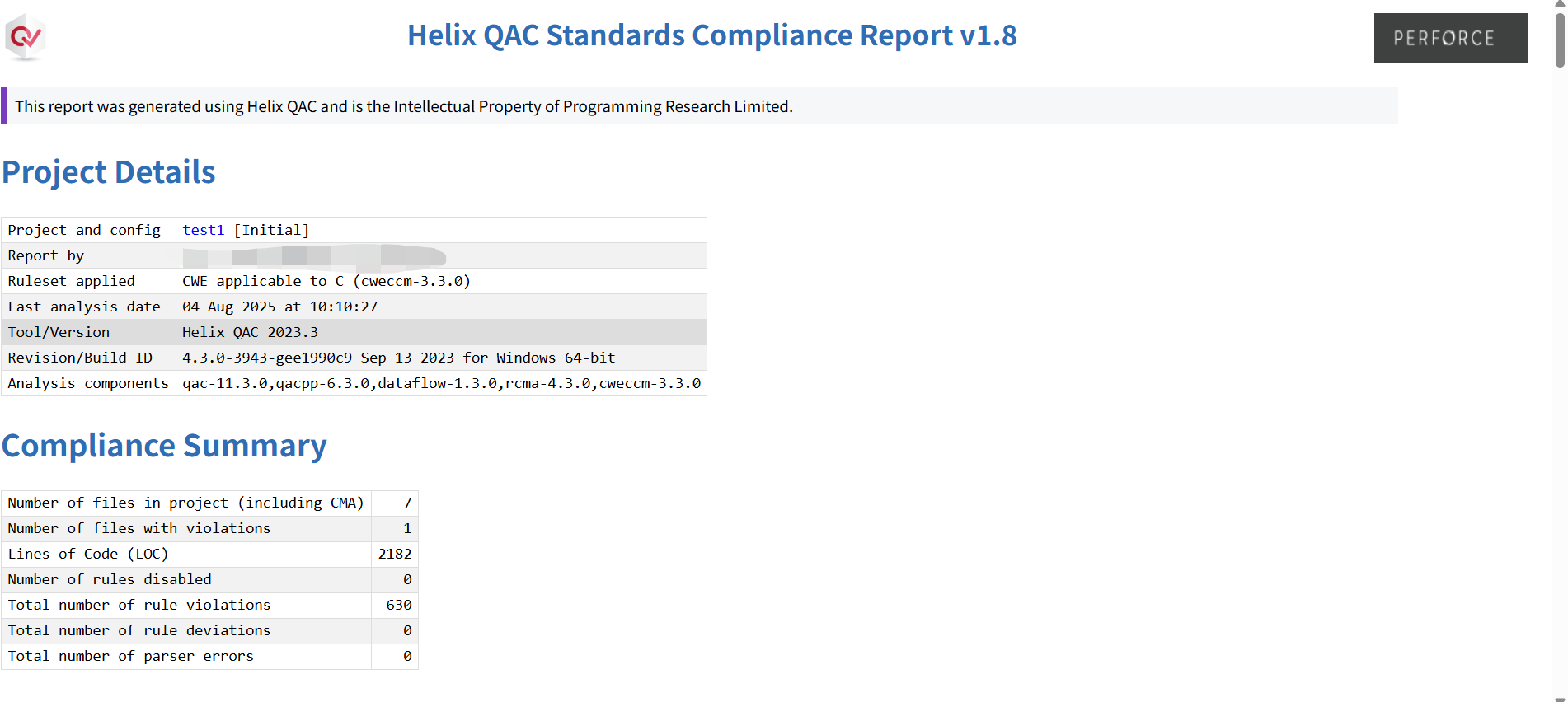 使用Helix QAC 进行静态代码扫描 - 尔康康康康
